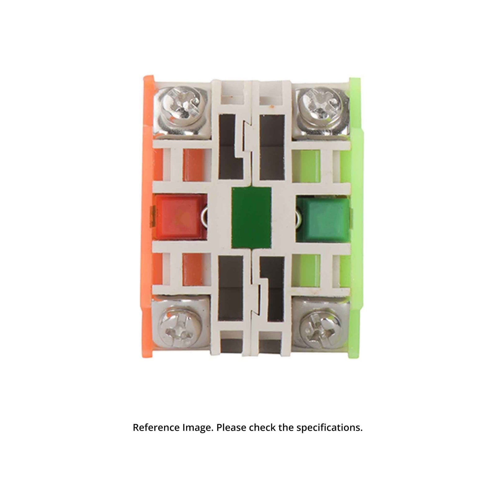 Push Button Single Green | 24 VDC 220 VAC | 8 Pin (2 NO+2 NC) | 16 mm